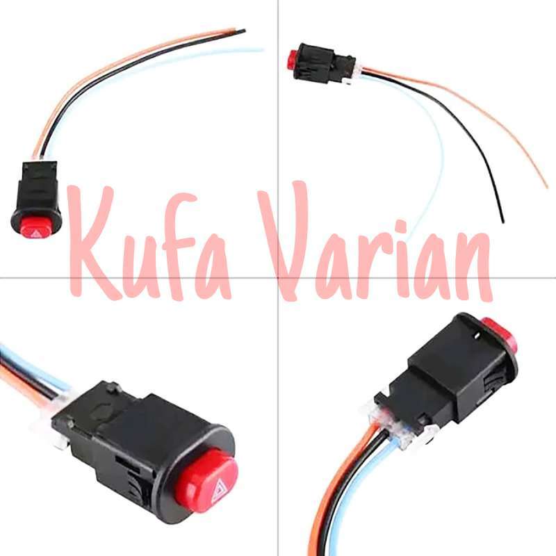 Jual Saklar Tombol Switch On Off HAZARD Lampu UNIVERSAL Di Seller Kufa Varian Kelapa Dua