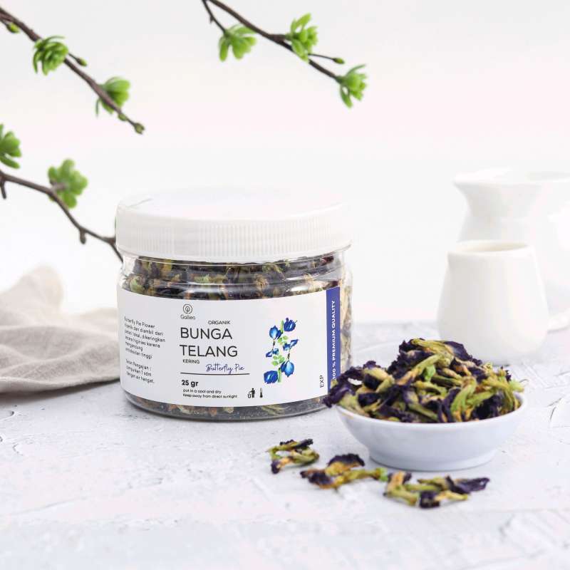 Promo Bunga Telang Kering Organik Galleo Dried Butterfly Pea Flower ...