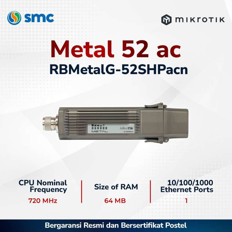 Jual MikroTik Metal 52 ac (RBMetalG-52SHPacn) di Seller sinarmitracendekia - Kota Jakarta Pusat ...
