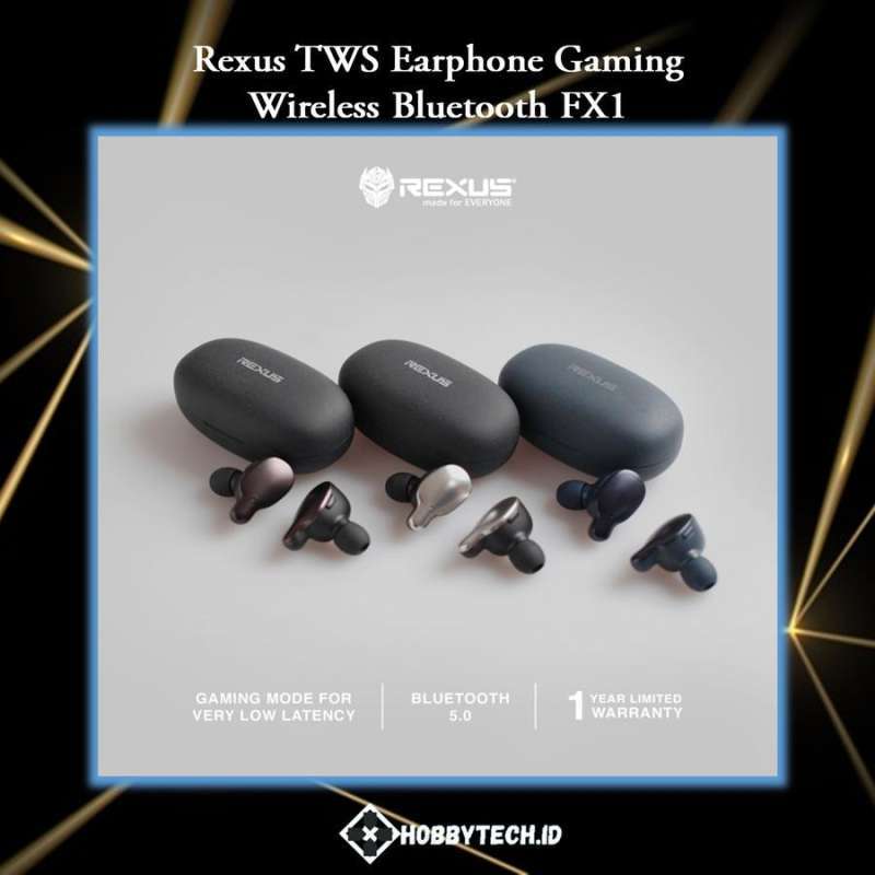 Jual Rexus TWS Earphone Gaming Wireless Bluetooth FX1 di Seller ...