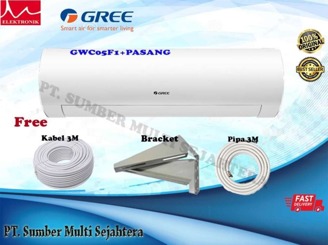 Jual AC GREE 1/2 PK GWC-05F1 AC INVERTER F1 SERIES - Pemasangan di Seller Sumber Multi Sejahtera ...