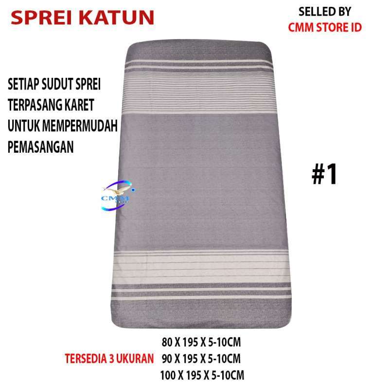 Jual Sprei katun kasur lantai Sprei Travel bed Sprei motif single di ...