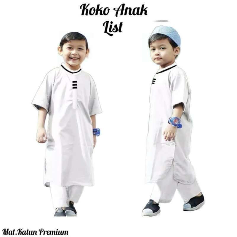 Jual Stelan Koko Anak List ,Koko Anak muslim , Stelan Jubah Anak di ...