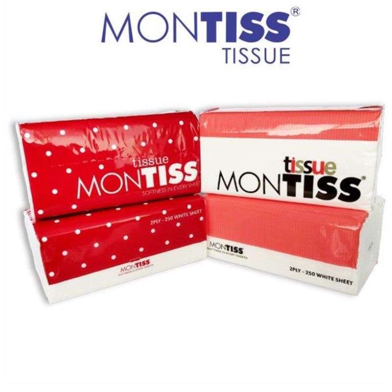 Jual Tissue montiss facial 250 sheets 2 ply di Seller Mami Tissue ...