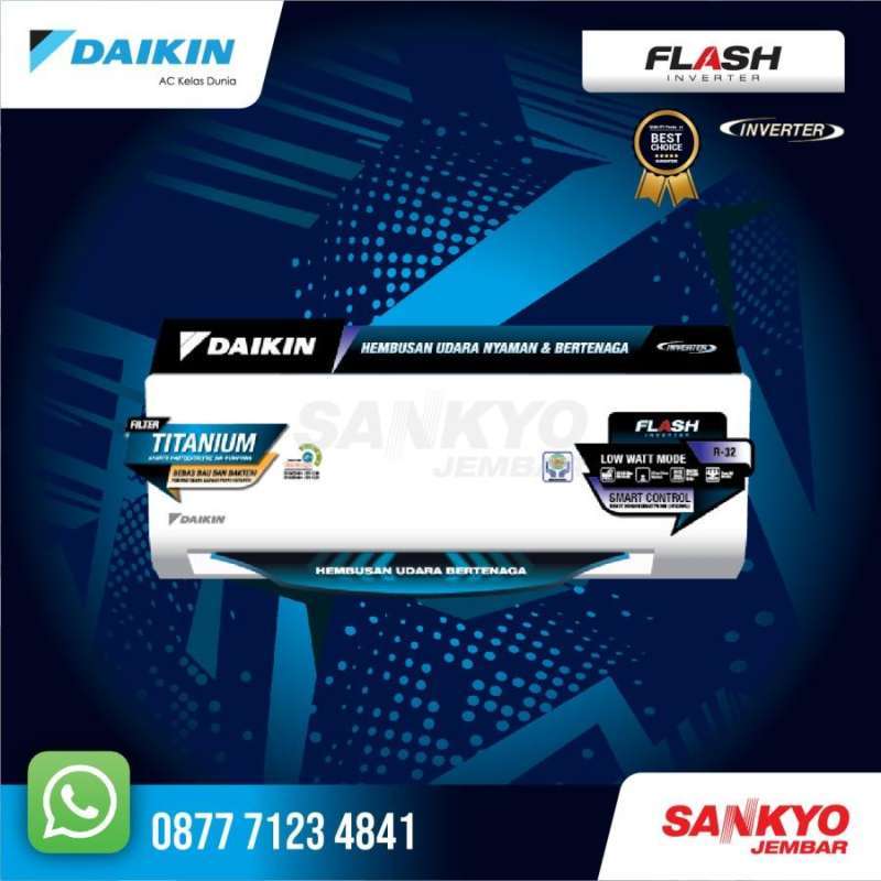 Jual AC DAIKIN FLASH INVERTER 2,5 PK FTKQ60UVM4 di Seller SANKYO JEMBAR ...
