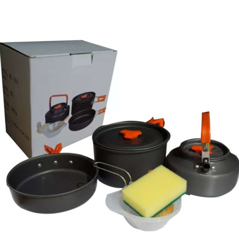 Jual Cooking Set DS 308 Nesting Panci Teko Lengkap Camping Outdoor ...