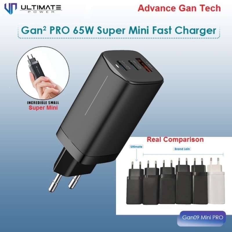 Jual Ultimate Charger Super Mini Fast Gan 65W Gan09 Mini PRO Original ...