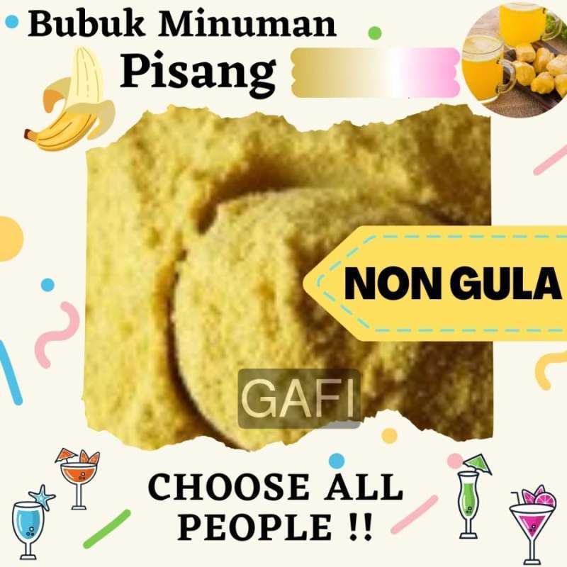 Jual Bubuk Minuman Rasa Pisang Non Gula 1Kg Minuman Boba Aneka Instan ...