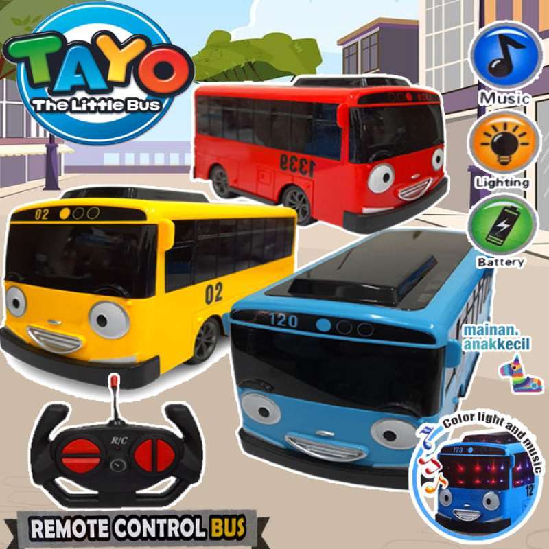 Jual MAINAN ANAK RC MOBIL MOBILAN REMOTE CONTROL BUS TAYO THE LITTLE BUS MUSIK DAN LAMPU di ...