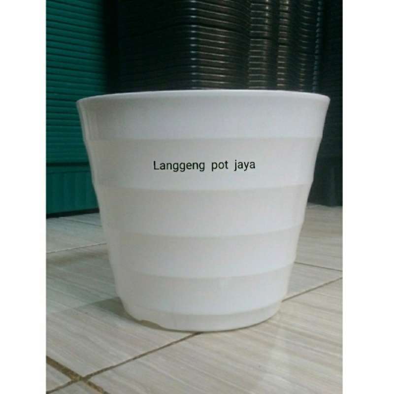 Jual Pot Tanaman Plastik Putih PM - 8027 MADO Ukuran 22cm di Seller ...