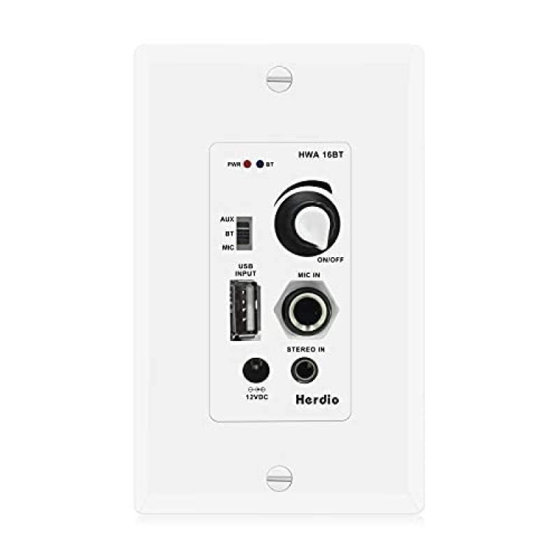 Promo Herdio in Wall Bluetooth Audio Control Amplifier Receiver Wall ...
