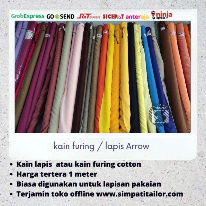Jual Kain Furing Kain Pelapis Pakaian Arrow di Seller simpati tailor ...