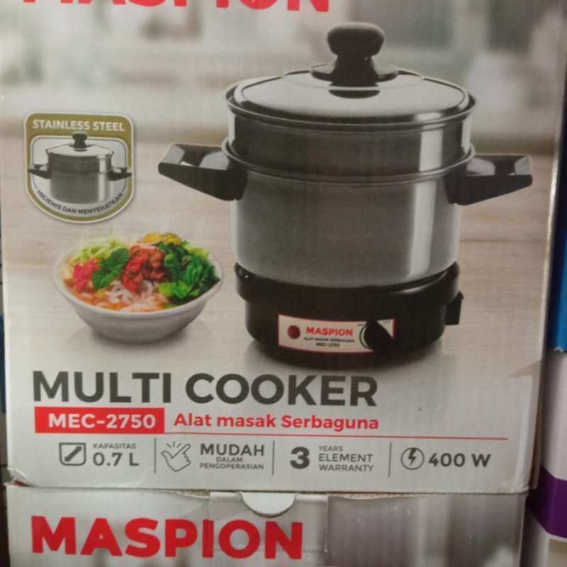 Jual maspion multi cooker mec 2750, alat masak, panci, kukusan elektrik ...