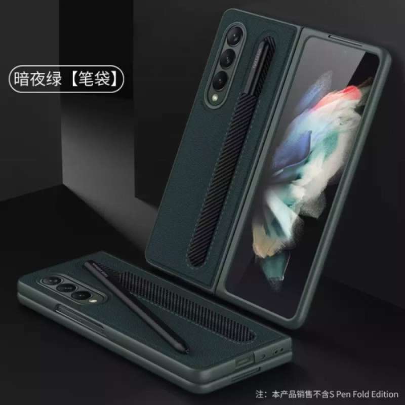 Jual Casing GKK Samsung Galaxy Z Fold 3 Leather With S- Pen Holder ...