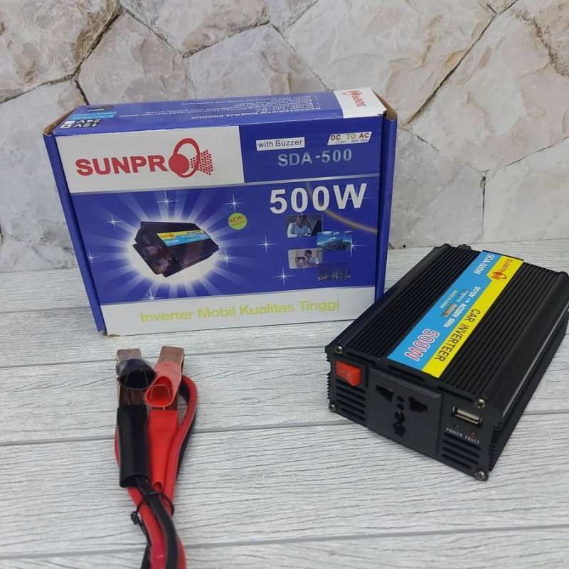 Promo Power Inverter Sunpro 500w 12v-24v - Inverter Mobil 500w SDA-500 ...