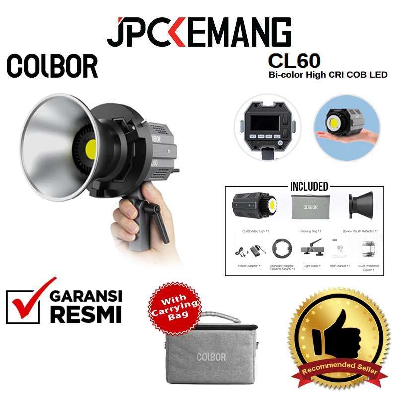 Promo JPC KEMANG Colbor CL60 Bi Color COB LED Video Light Studio ...