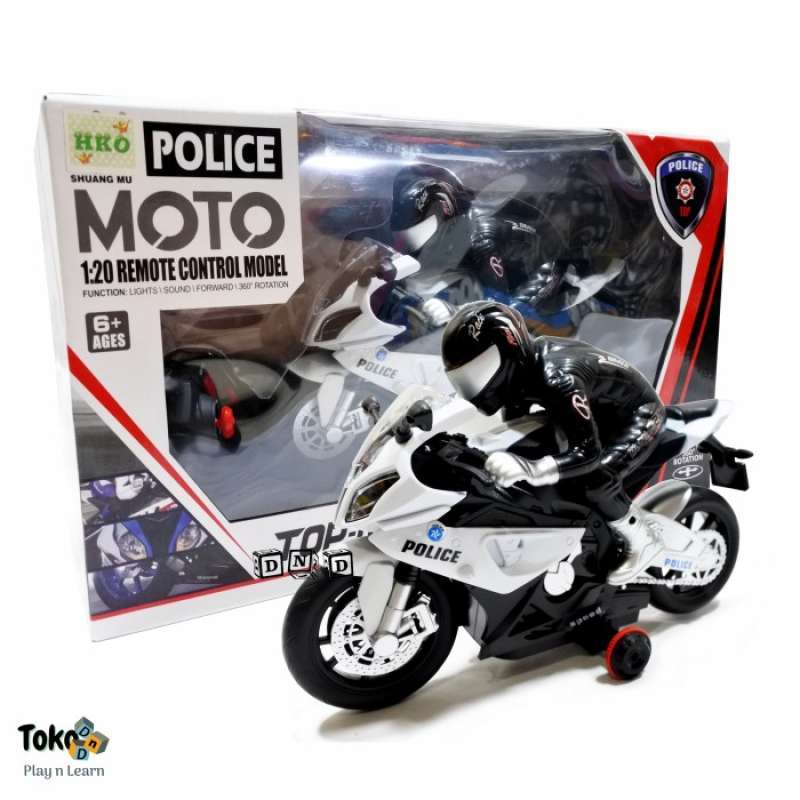 Jual Mainan Anak Remote Control Motor Moto RC Police Motorcycle BMW Boy ...