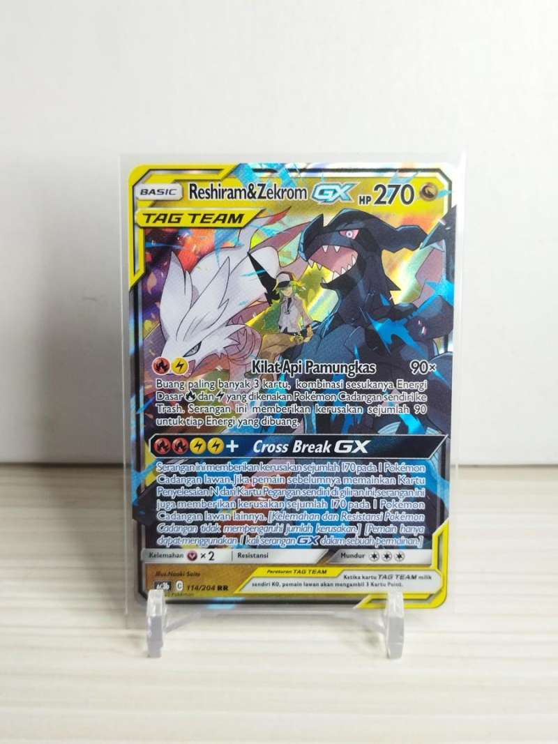 Jual Kartu Pokemon TCG Indonesia Reshiram Zekrom GX Tag Team RR di Seller SyllogiID - Kota ...