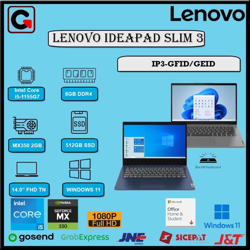 Jual Lenovo Ideapad Slim Gfid Geid Intel Core I G Gb Gb Mx Gb Windows Ohs Di
