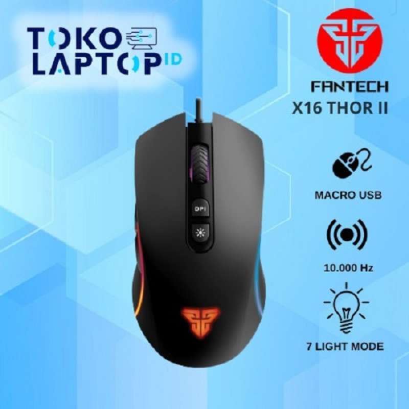 Jual Fantech X16 Thor II Ergonomic RGB Wired Gaming Mouse di Seller Tokolaptopid - Ancol, Kota ...