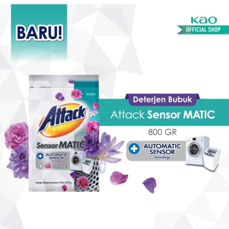 Jual Attack Sensor Matic 800gr â Deterjen Bubuk di Seller Elmon Shop ...