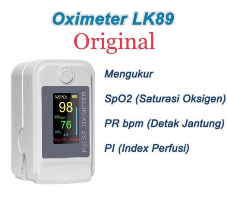 Jual Oximeter Pulse Lk89 Oxymeter Oksimeter Fingertip Pulse Spo2 Prbpm ...