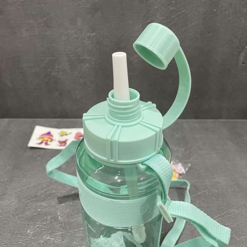 Jual Botol Air Minum 1000 Ml Polos Dengan Tali Strap Dengan Stiker 2d ...