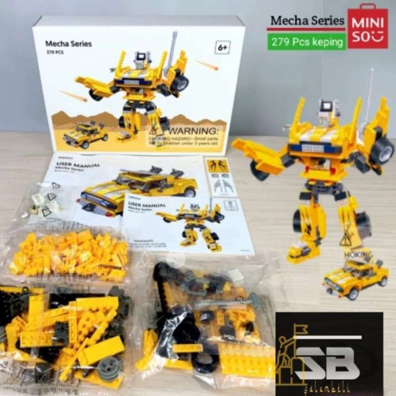 Jual ( Miniso ) Mainan Edukasi Merakit Mobil/ Pesawat Mecha Series di ...