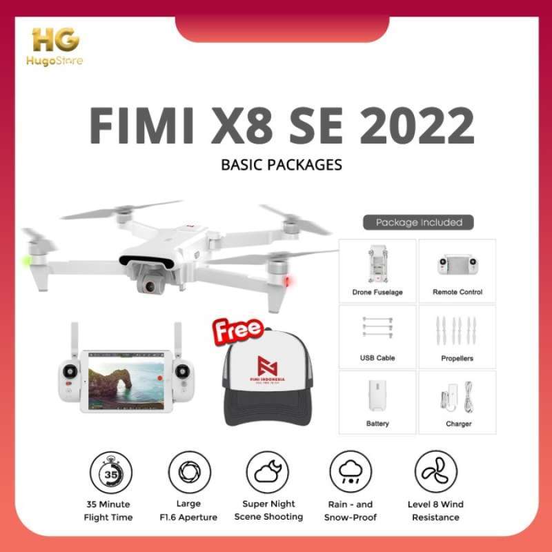 Jual Fimi X8 Se 2022 Drone Rc 10Km 48Mp 1/2 4K 3-Axis Gimbal Camera Gps di Seller Ramonaa Shop ...