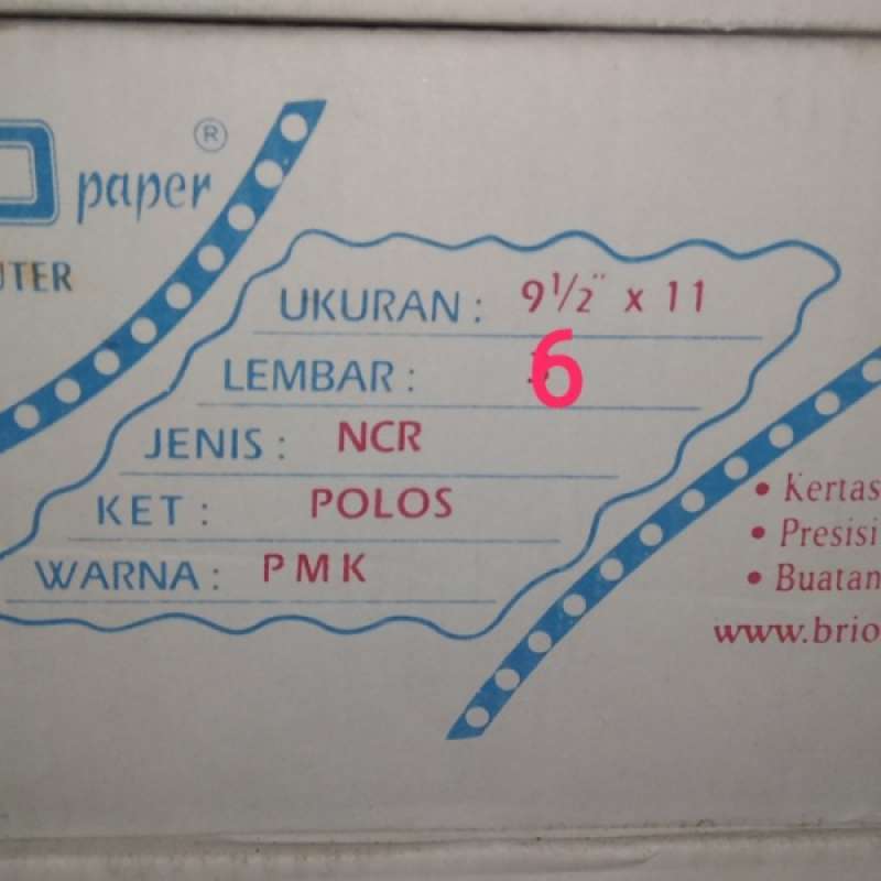 Promo Continuous Form Brio 6 Ply Diskon 15% di Seller Kerrin Store ...