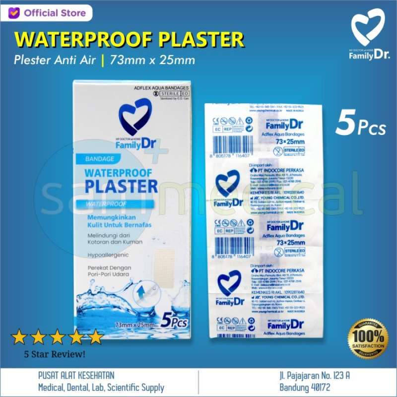 Jual Family Dr Adflex Waterproof Plaster atau Plester Anti Air 73x25mm ...