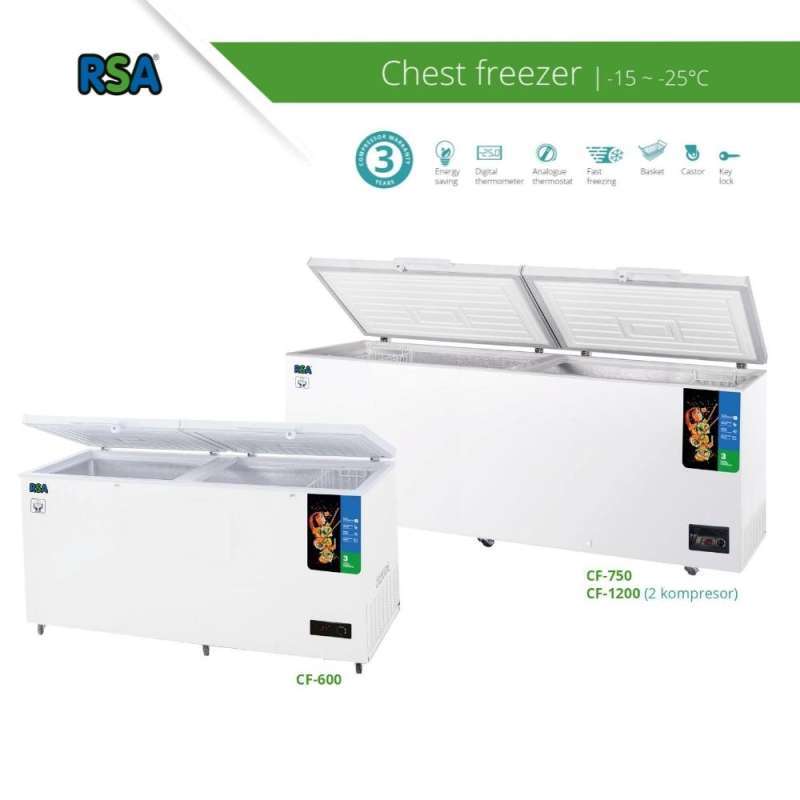 Jual Rsa Cf 750h Kulkas Box Chest Freezer 700 Liter Original Garansi ...