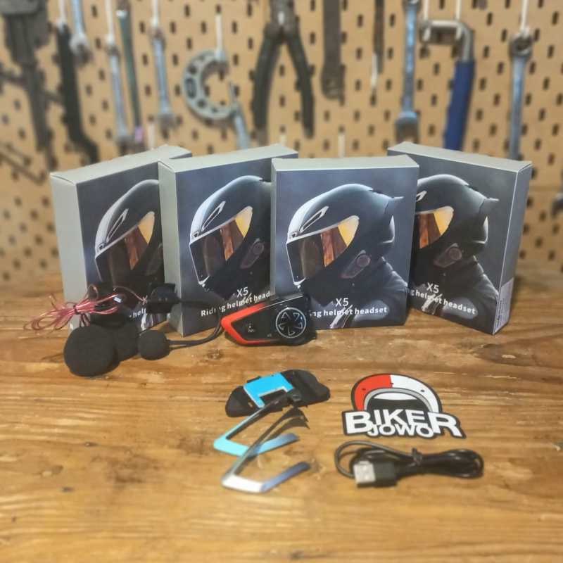 Jual Interkom X5 Bluetooth Helmet Headset Communication System Intercom ...