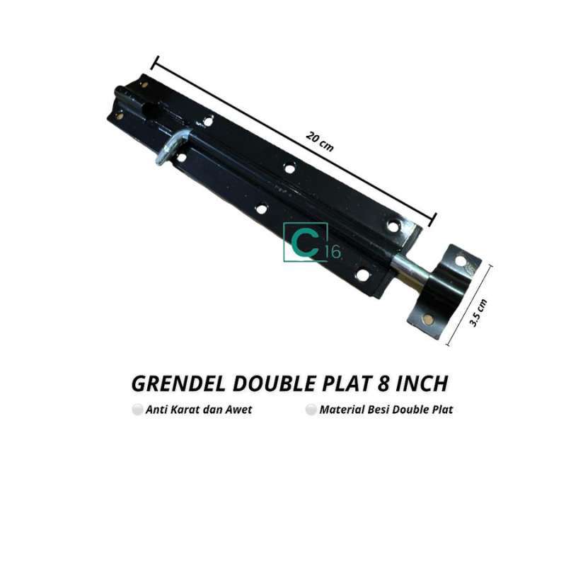 Jual Grendel Pintu Double Plat Berbagai Ukuran Grendel Jendela - 6 Inch ...