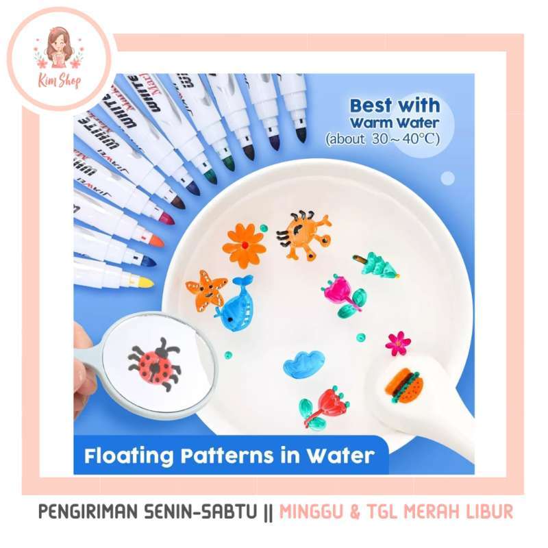 Jual KIM SHOP - Spidol Warna Ajaib Apung Air Floating Water Marker Pen ...