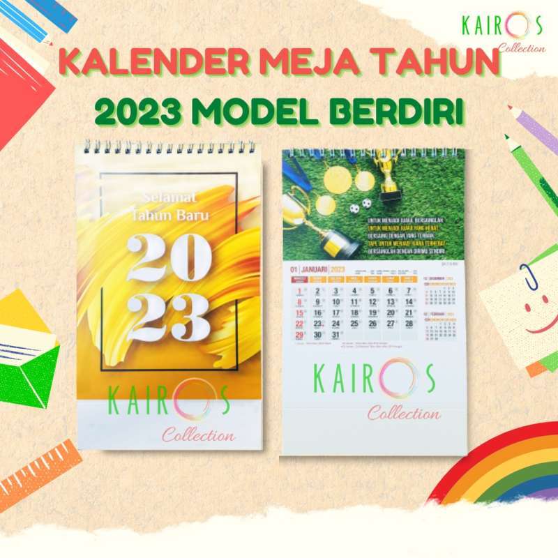 Promo Kalender Meja Tahun 2023 Model Berdiri Diskon 2% Di Seller Kairos ...