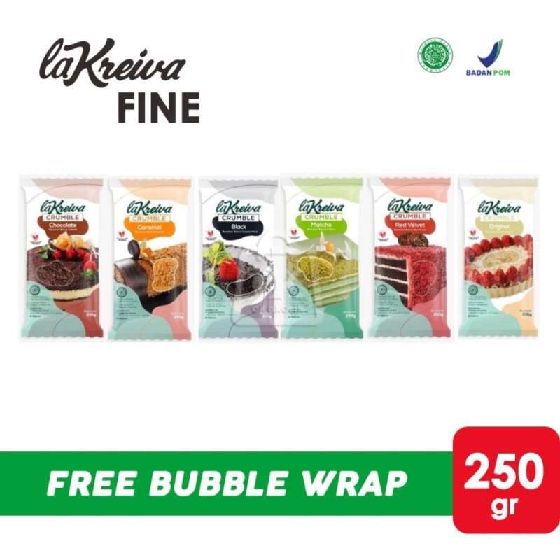 Jual Crumble La Kreiva Hitam/Putih Vanila/ Coklat/ Red Velvet/ Matcha ...