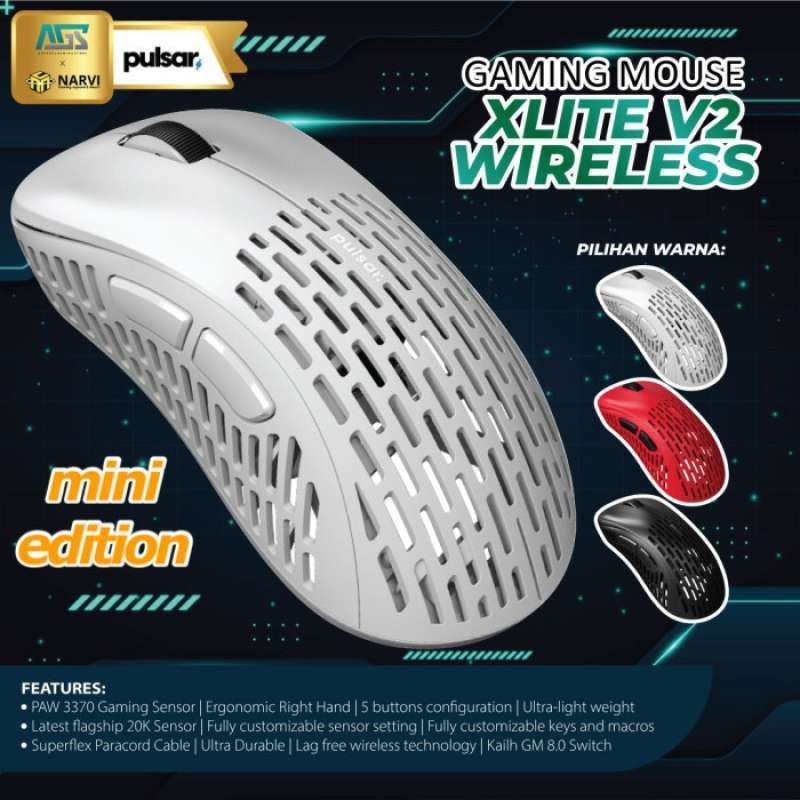 Promo Pulsar Xlite V2 (Mini) Wireless - Gaming Mouse - Putih Diskon 15% ...