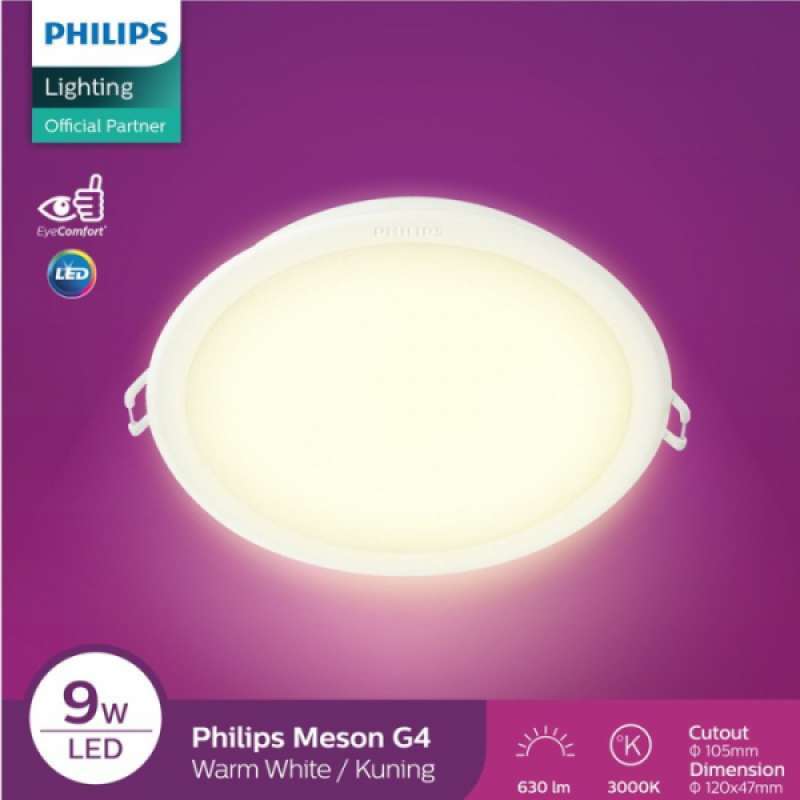 Jual Free Ongkir Philips Downlight - 59449 Meson 105 9W 30K Wh Recessed Led Kuning di Seller ...