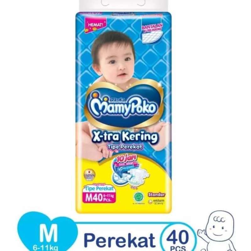 Jual Popok Perekat MamyPoko Standar Tape M40 - M 40 di Seller purnama ...