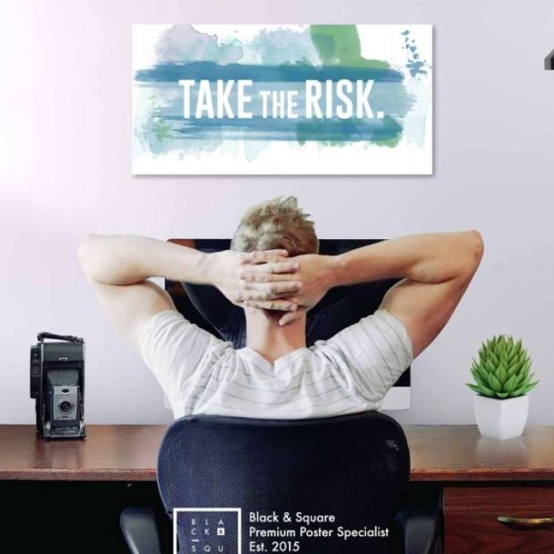 Jual Premium Poster - Take The Risk Quotes - Borderless Frame 60x30cm ...