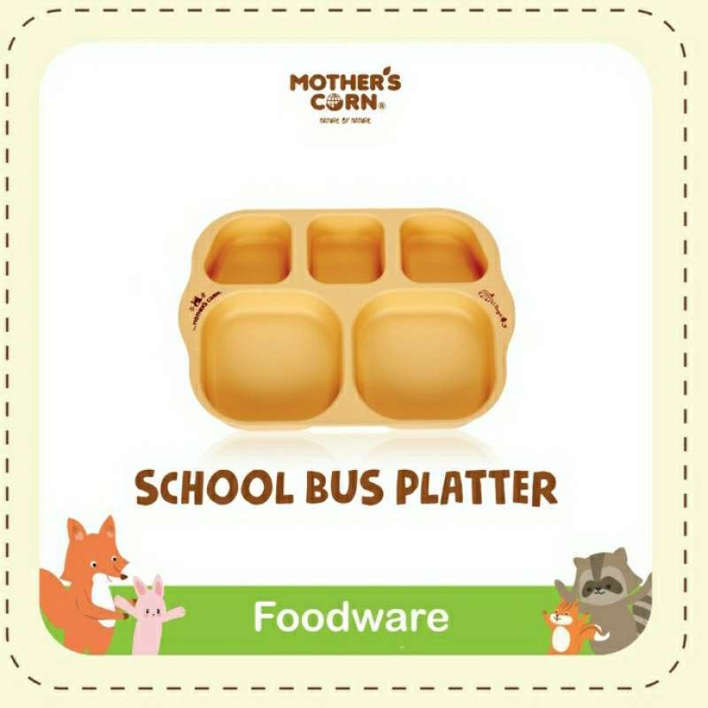 Promo Mother'S Corn School Bus Platter/ Mothers Corn Piring Makan Sekat ...