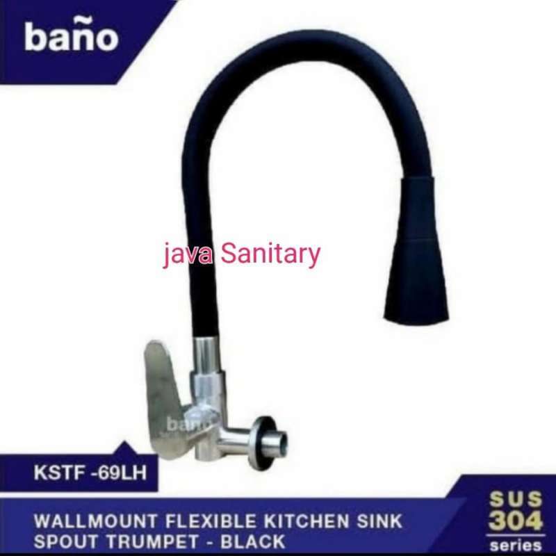 Jual Kran Kitchen Sink Stainless Tembok Hitam/Kran Cuci Piring ...