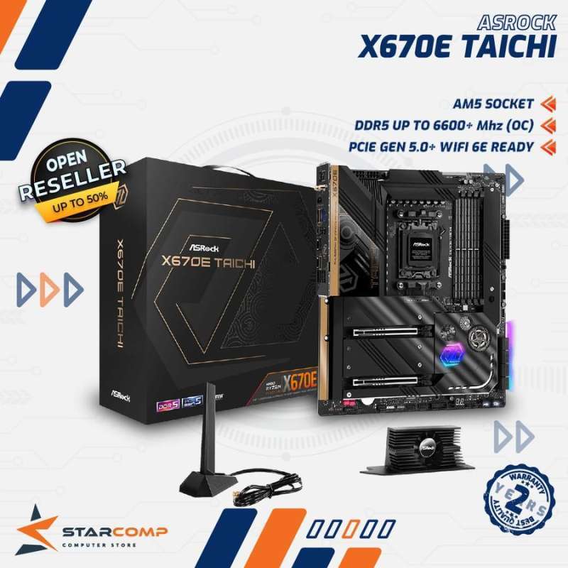 Jual Asrock X670e Taichi Am5 Amd X670 Ddr5 Di Seller Starcomp Semarang - Sumurboto, Kota ...