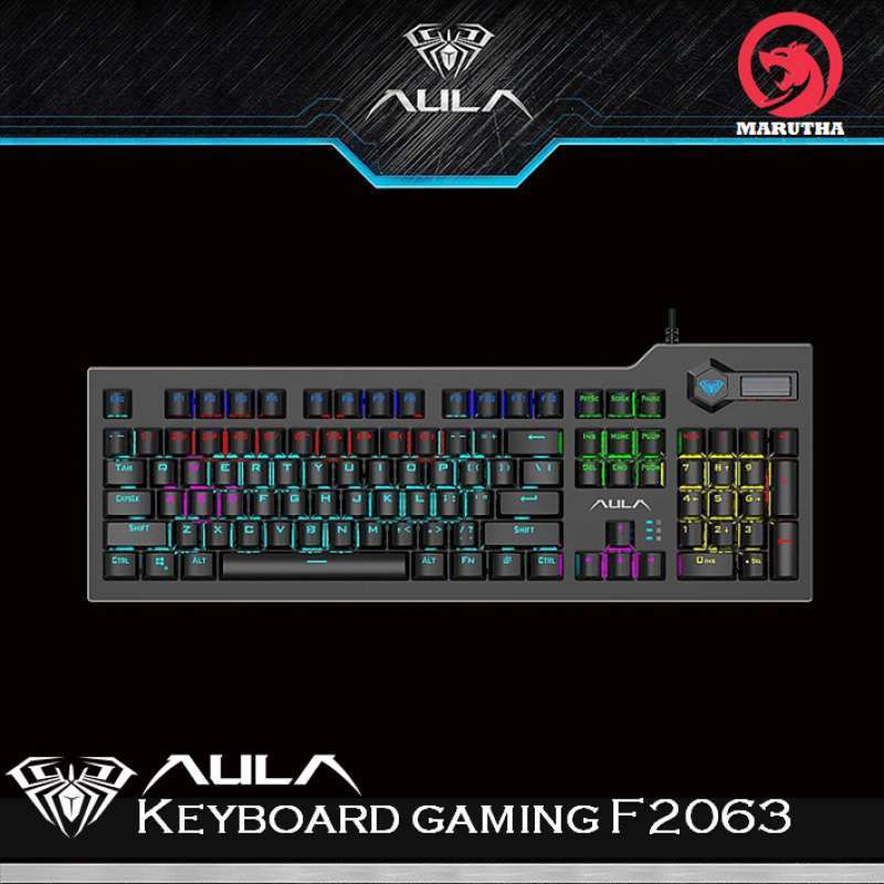 Jual Aula Keyboard Gaming Multimedia Mechanical F2063 With RGB And ...