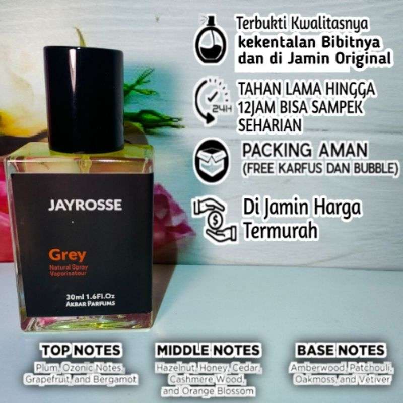 Jual Original Jayrosse Perfume Grey Parfum Pria 30ml Di Seller Rabie ...