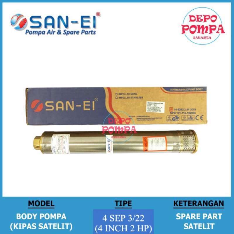 Jual Bare Pump Pompa Air Satelit SAN EI 4 INCH 2 HP (PLASTIK) di Seller al huda - Cengkareng ...