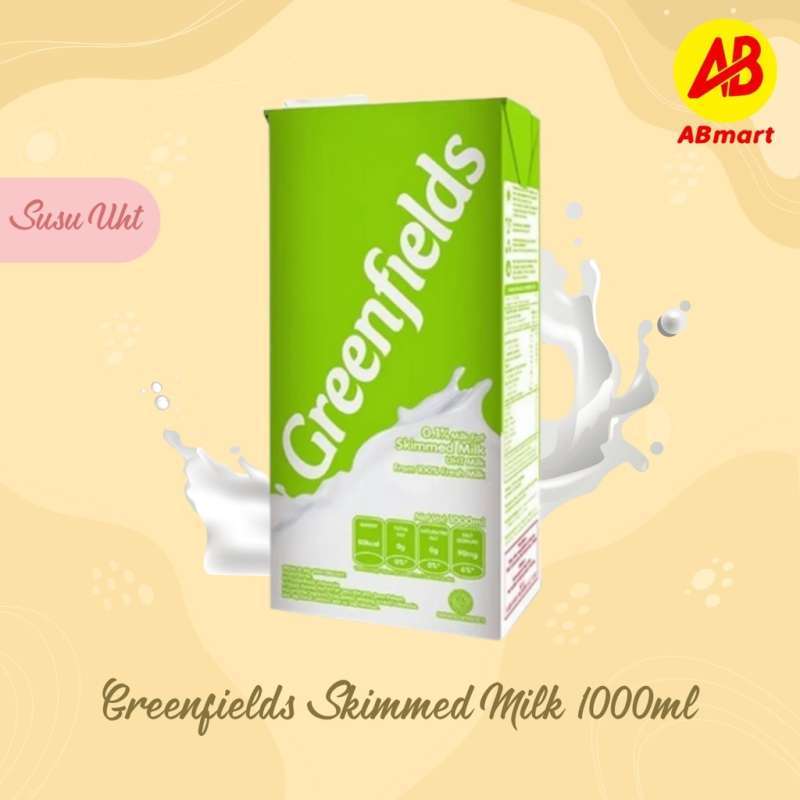 Jual GREENFIELDS UHT SKIMMED MILK 1 LTR di Seller Asia Best Mart - Kab. Deli Serdang, Sumatera ...