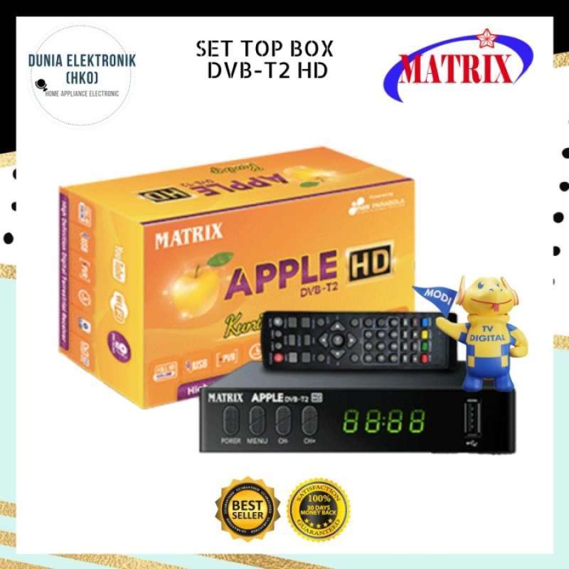 Jual Set Top Box Tv Digital Matrix Apple Kuning || Setop Box Matrix Dvb-t2 Di Seller New Vision ...