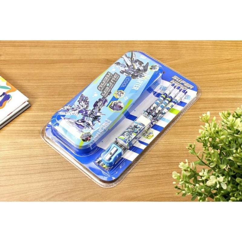 Jual Transformer Kotak Pensil Set / Stationary Set / Pencil Case Set Di ...